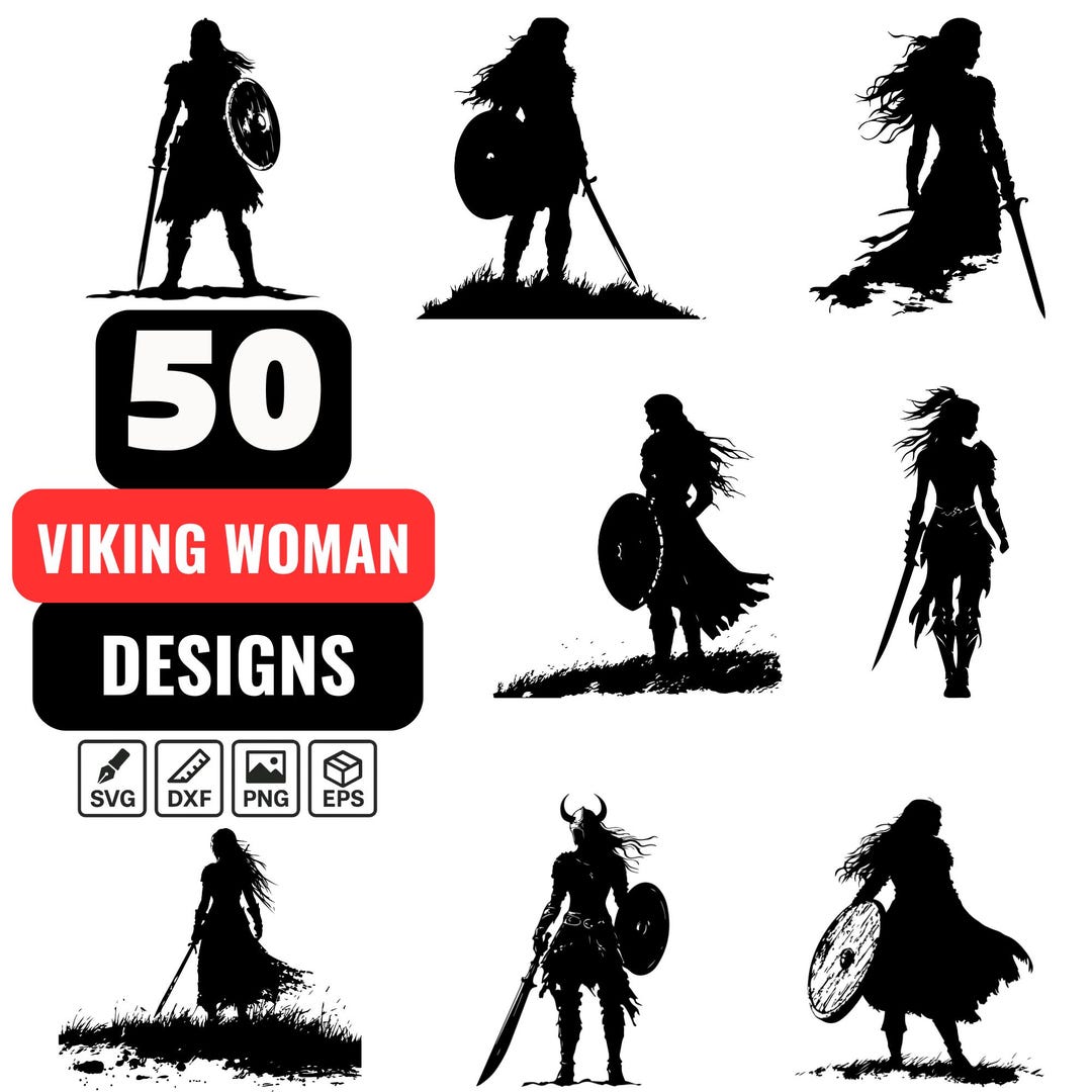 Woman Viking Svg Bundle, Woman Viking Png, Female Viking Svg, Norse ...