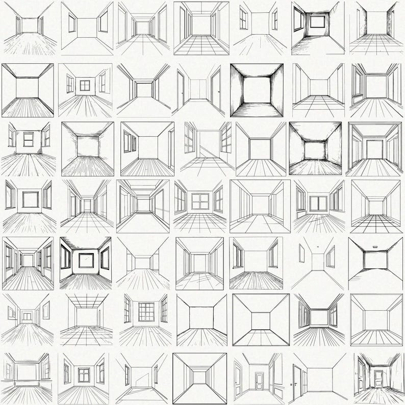 Minimalist Room Outline SVG Bundle: Architectural Design Elements ...