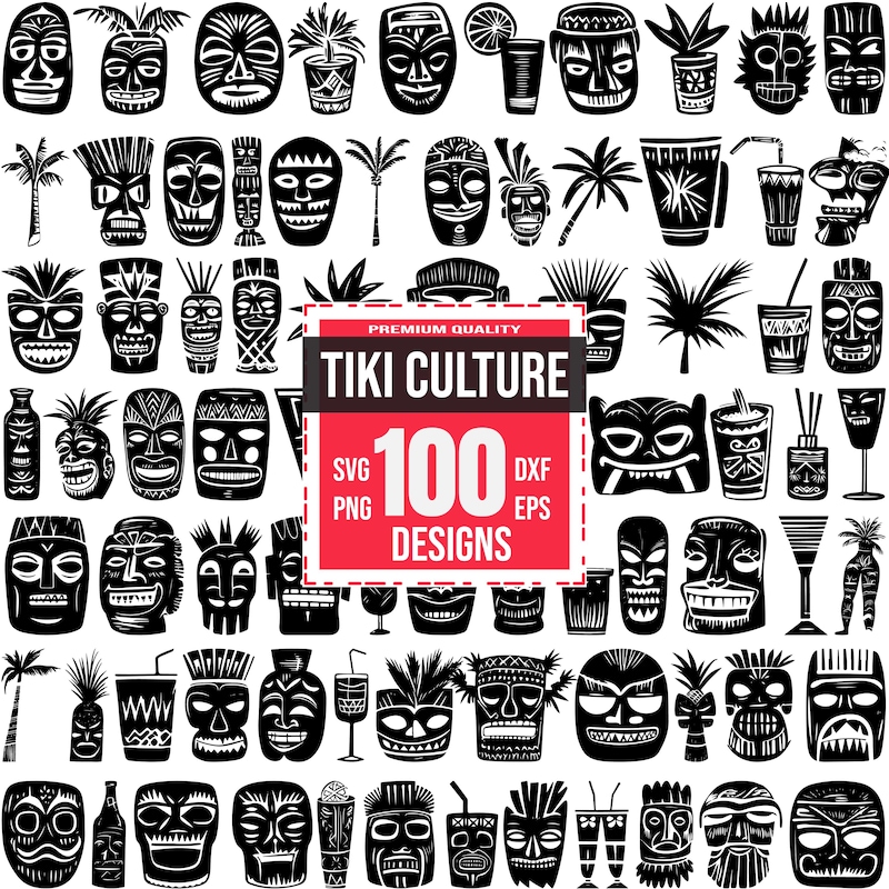 Tiki Svg - Etsy