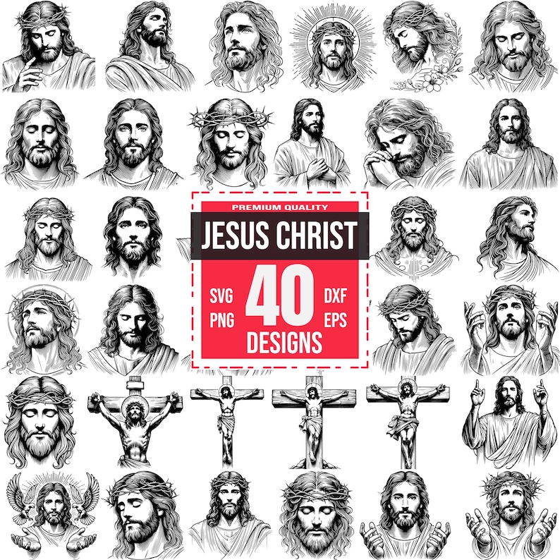 Jesus Christ Svg Bundle, Jesus Christ Png, Religious Svg, Christian Svg ...