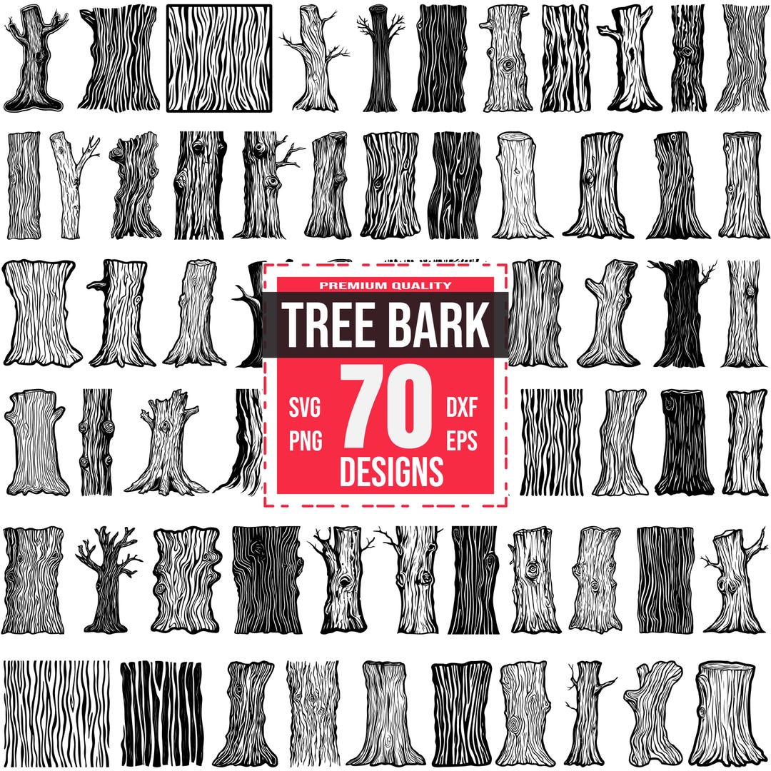 Tree Bark Svg Bundle, Tree Bark Png, Tree Bark Dxf, Bark Clipart, Tree ...