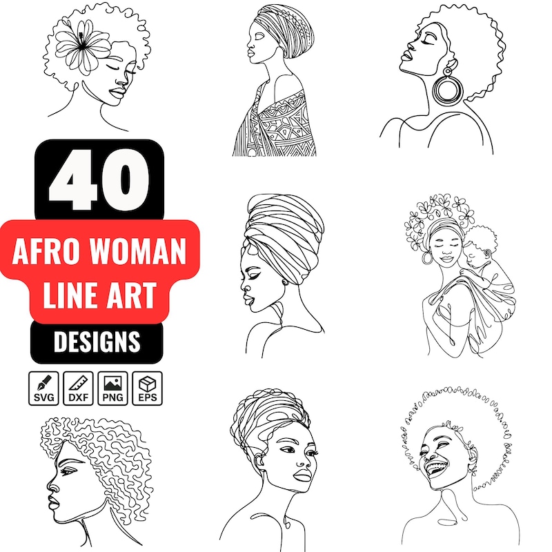 Woman Line Art - Etsy
