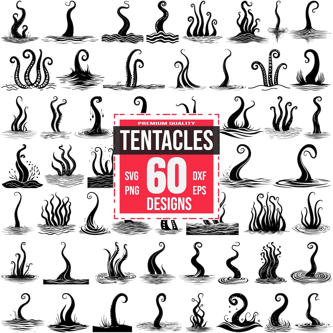Tentacles Svg Bundle, Tentacles Png, Octopus Tentacles, Tentacle Clipart, Tentacles Vector ...