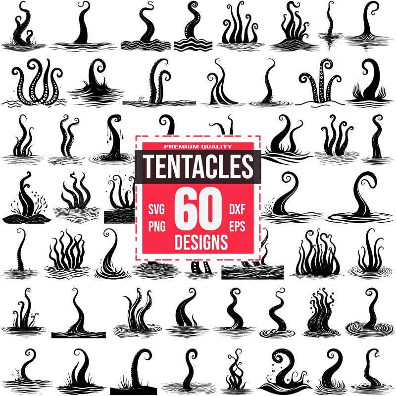 Tentacle Svg - Etsy