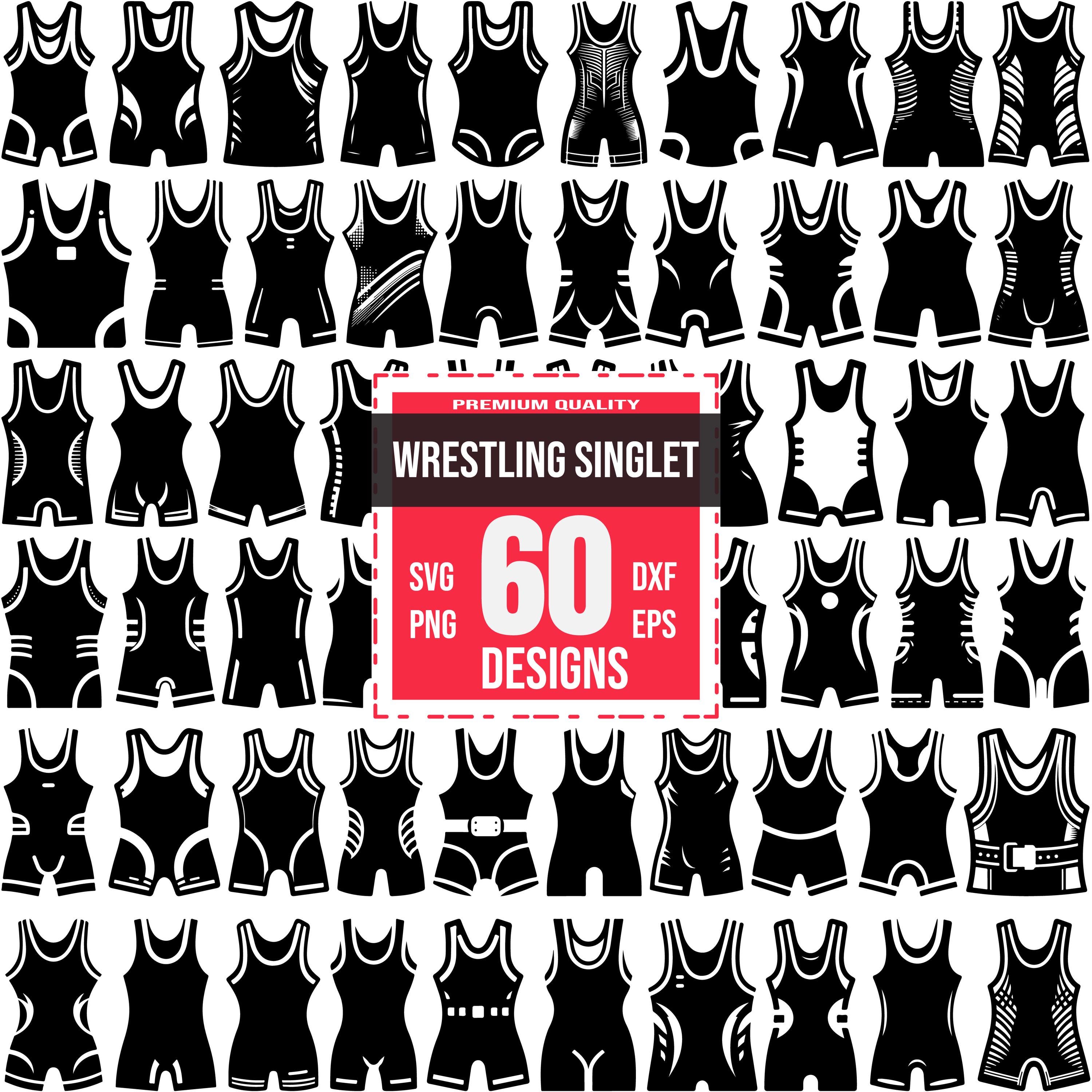 Wrestling Singlet SVG Bundle | 60 Sports & Athlete Designs | Wrestler ...