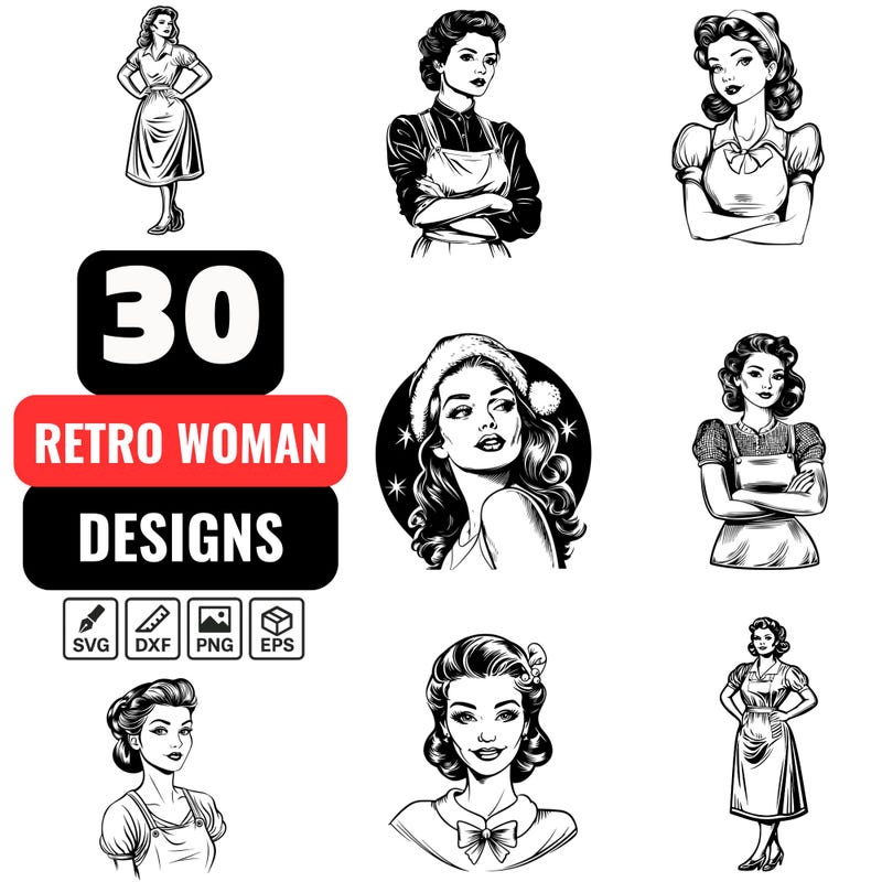 Pin up Clipart - Etsy