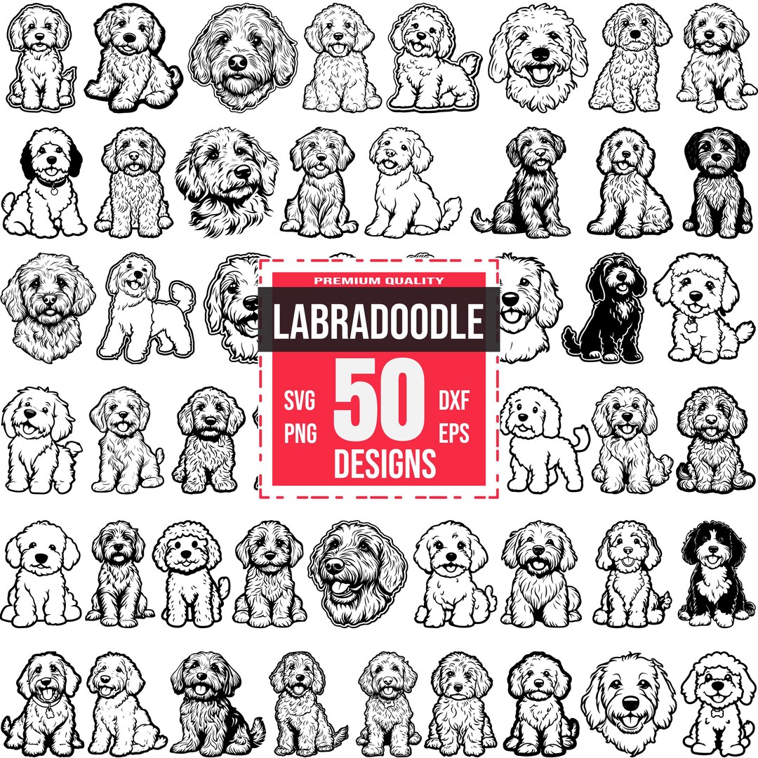Labradoodle Svg Bundle, Labradoodle Png, Labradoodle Dxf, Labradoodle ...