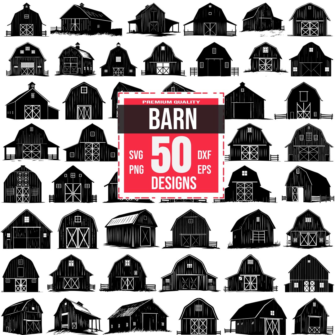 Barn Svg Bundle, Vintage Barn Svg, Farm Barn Svg, Farmhouse Svg, Barn ...
