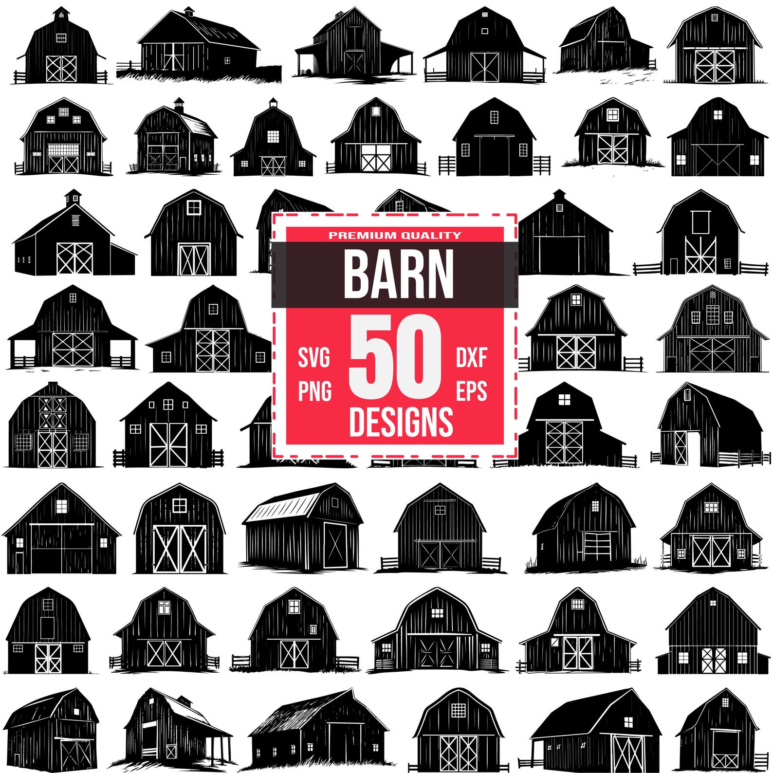 Barn Svg Bundle, Vintage Barn Svg, Farm Barn Svg, Farmhouse Svg, Barn ...