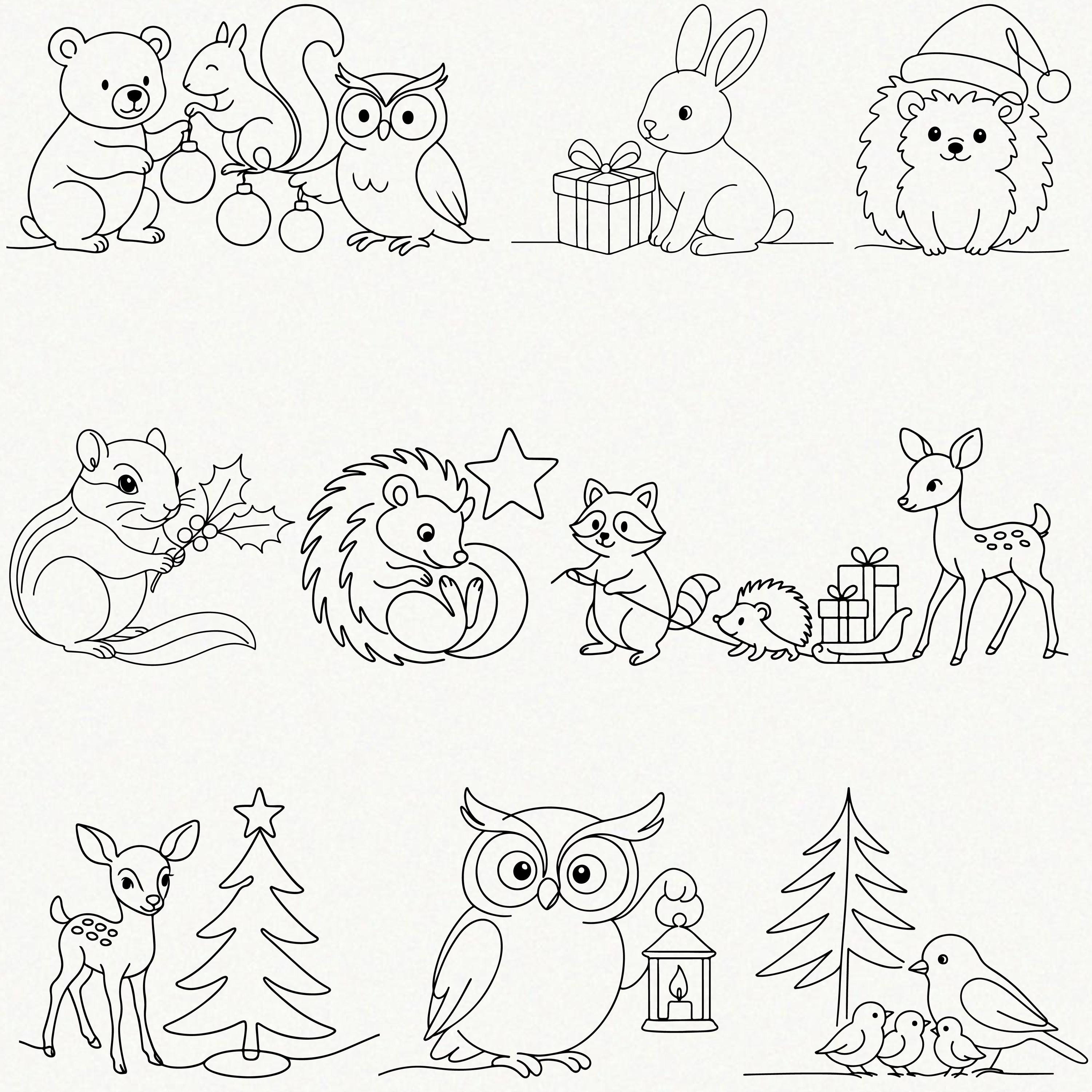 70 Christmas Woodland Animal SVG Bundle – Cute Winter Forest Animals ...