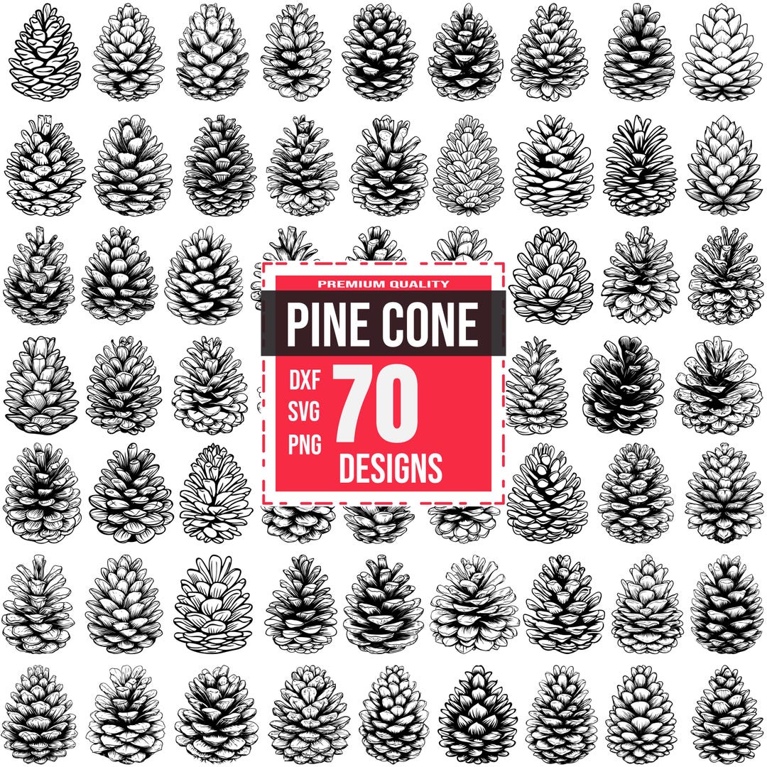 Pine Cone SVG Bundle, Pine Cone Clipart, Pine Cone Png, Pine Cone Dxf ...