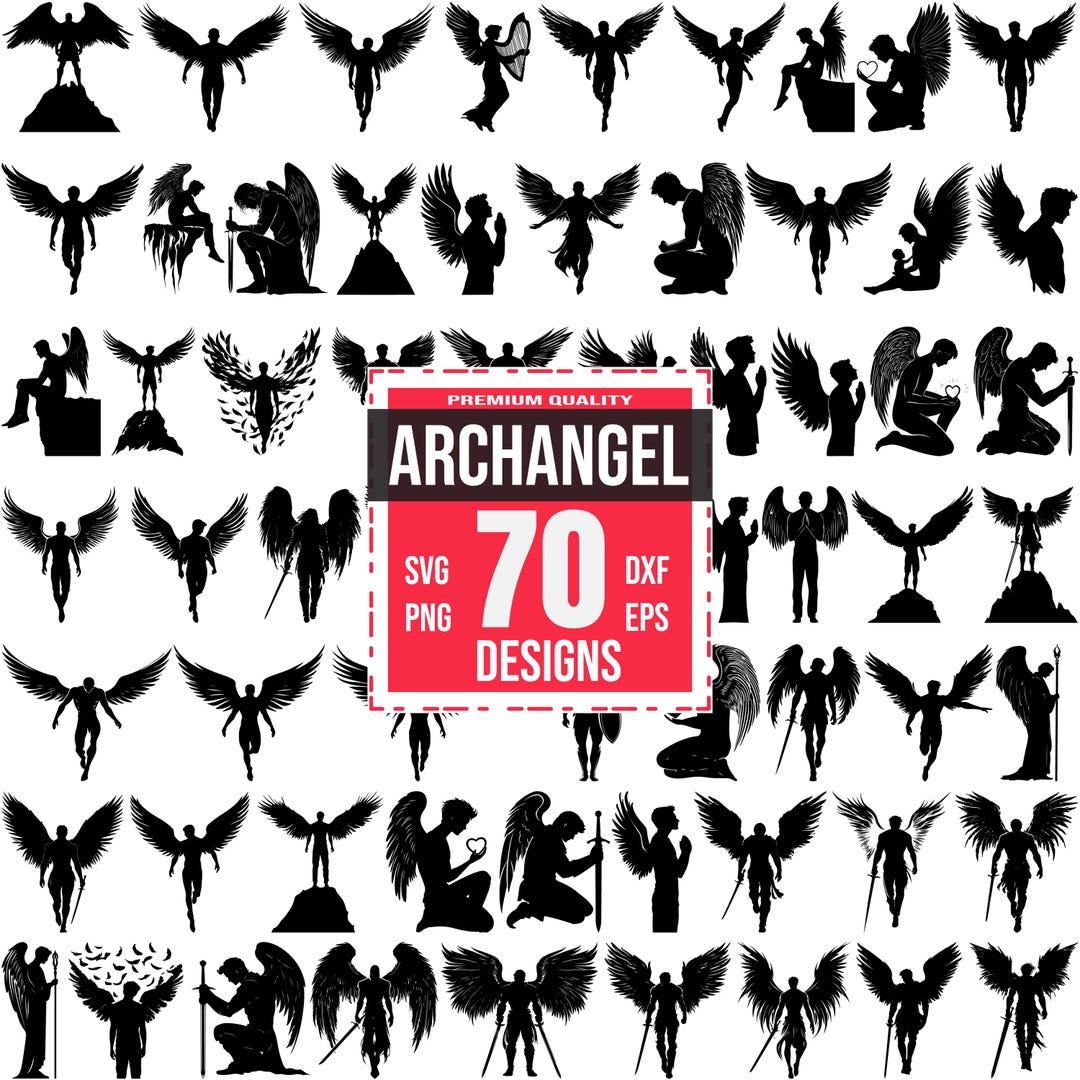 Archangel SVG | Powerful Angelic Design Sacred | Protector Clipart - Etsy