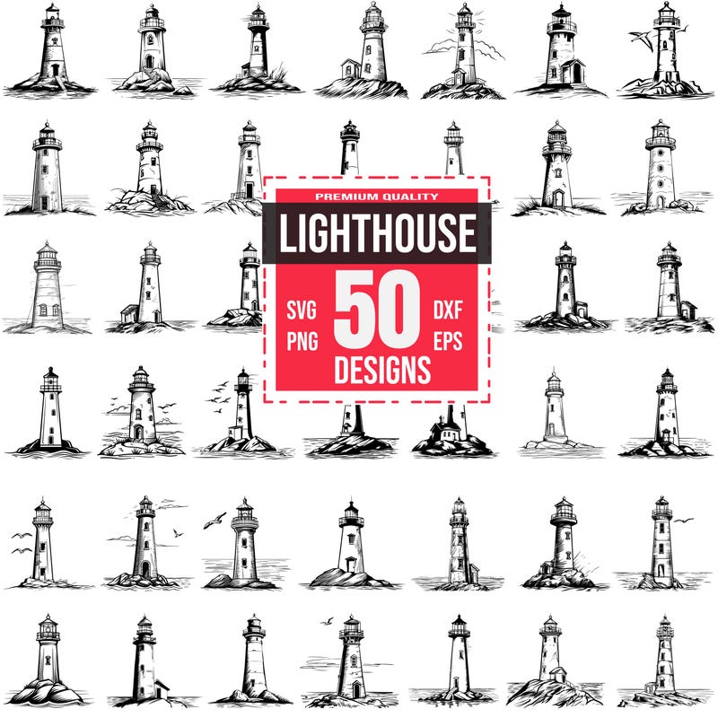 Lighthouse Decal - Etsy