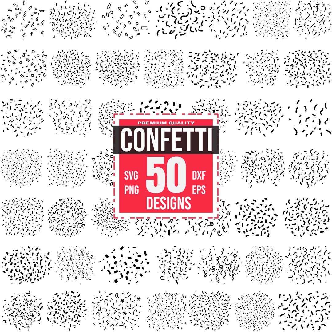 Confetti Svg Bundle, Confetti Png, Party Svg, Celebration, Confetti ...