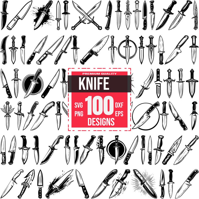 Knife Svg Bundle, Knife Png, Hunting Knife Svg, Knife Clipart Svg ...