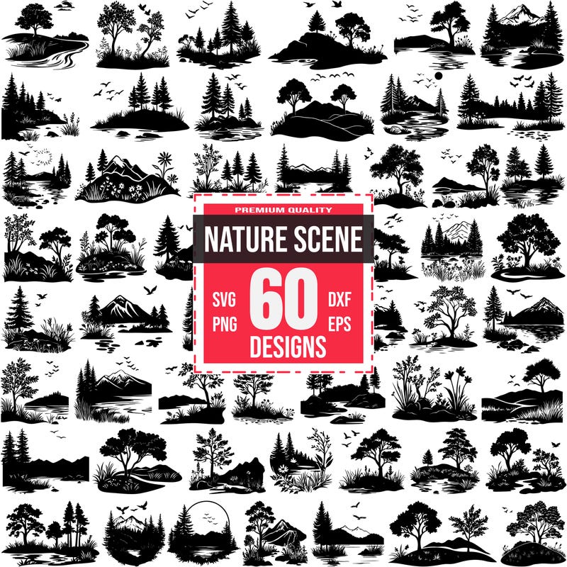 Nature Scene Svg - Etsy