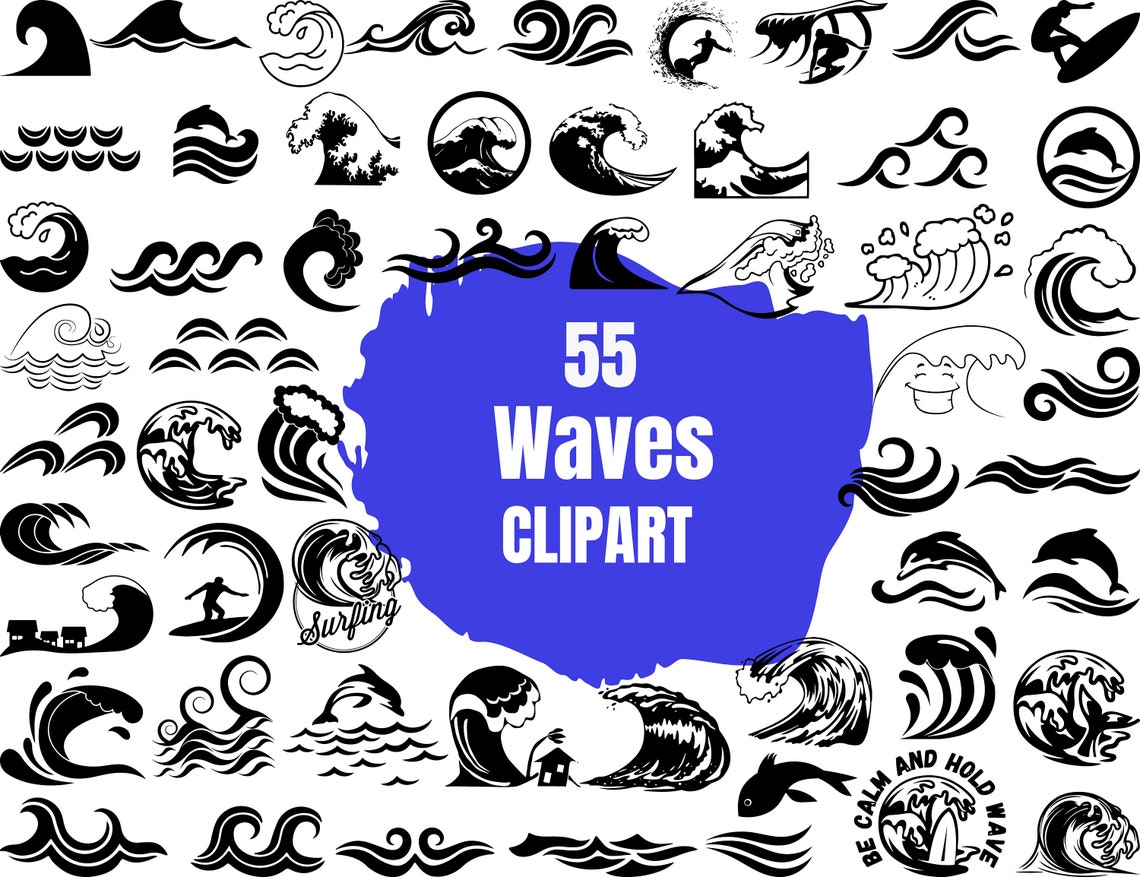 Wave Svg Wave Svg Bundle Wave Cut File Wave Svg Cut File | Etsy