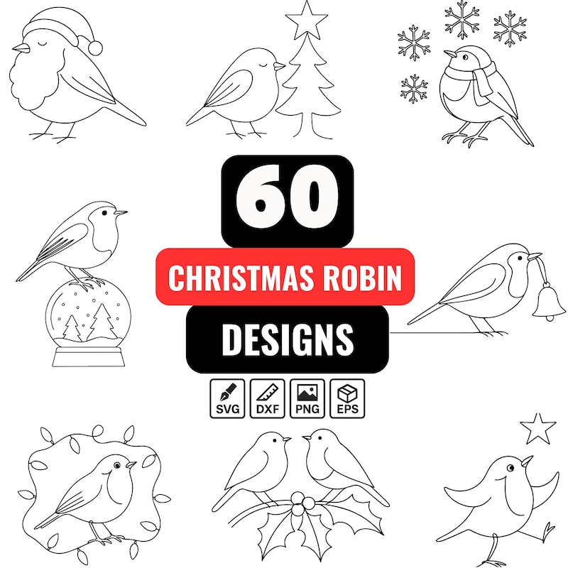 Robin Outline - Etsy UK