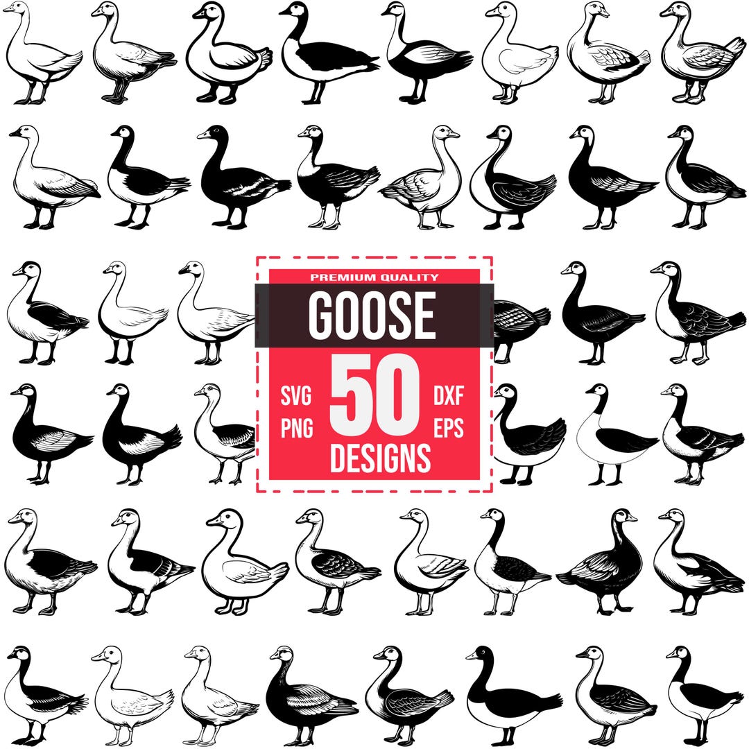 Goose Svg Bundle, Goose Clipart, Goose Vector, Wild Goose Svg, Goose ...