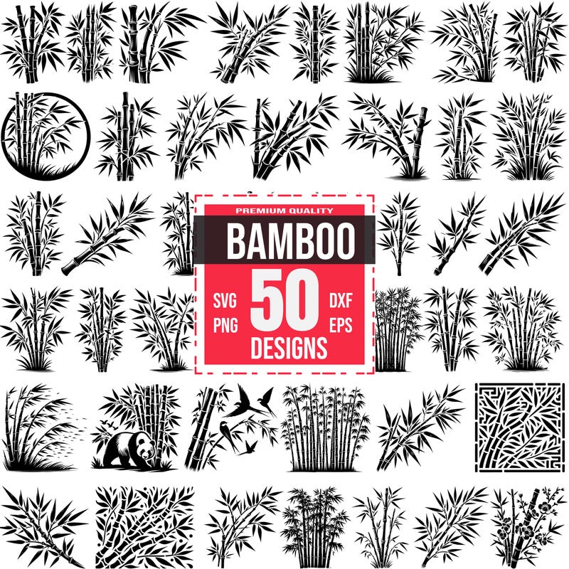 Bamboo Silhouette - Etsy