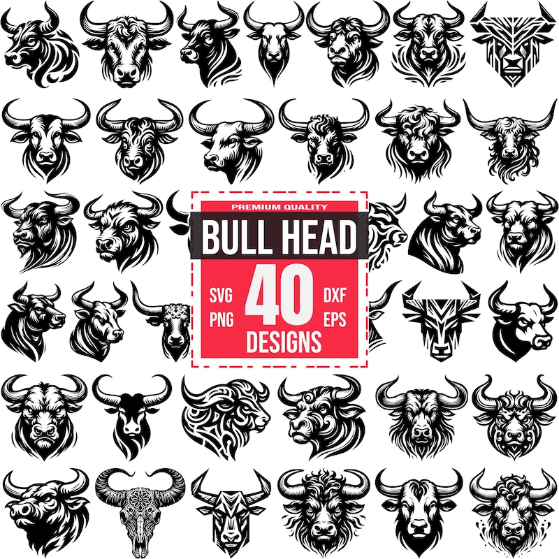 Bull Dxf Head - Etsy