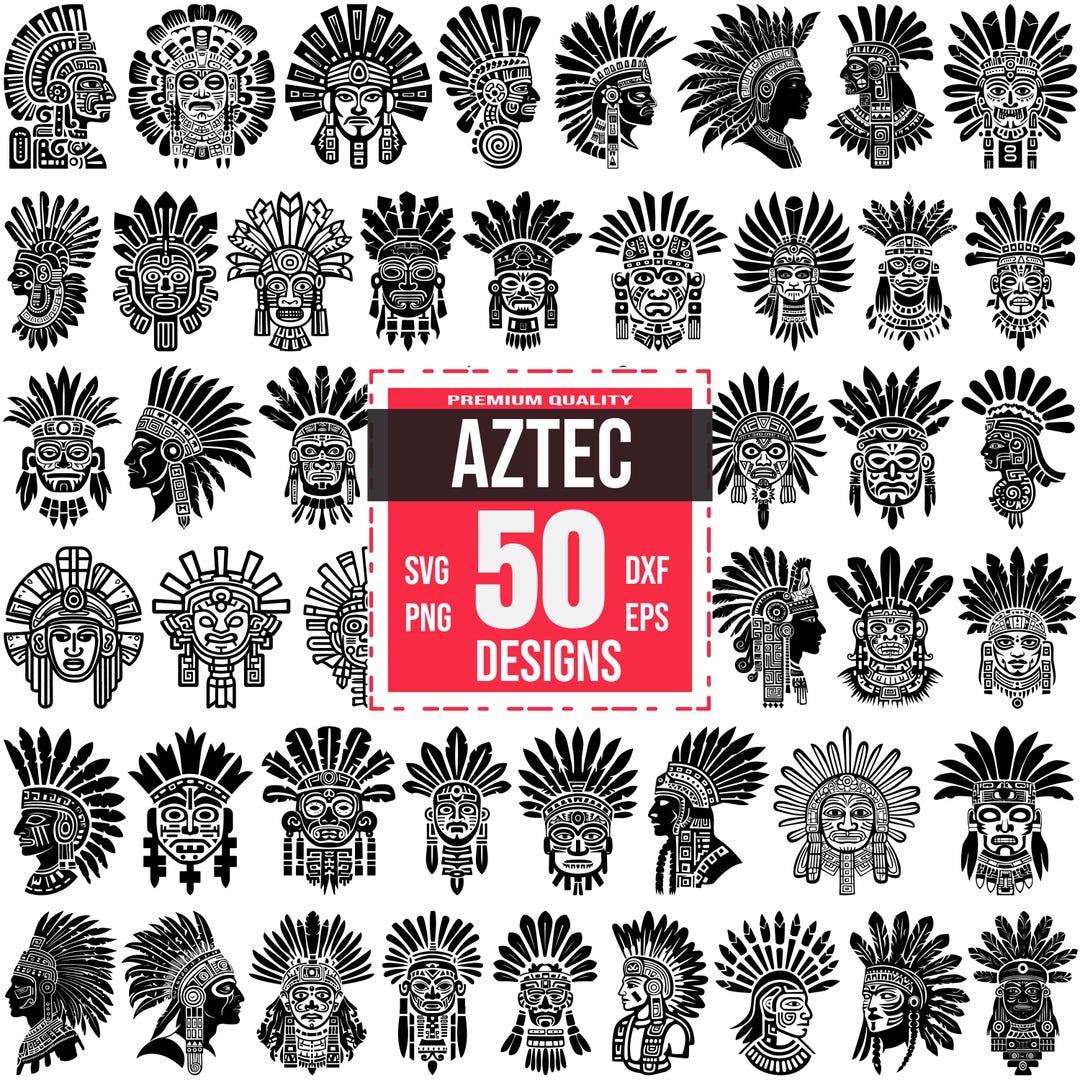 Aztec Svg Bundle, Aztec Design Svg, Tribal Svg, Aztec Symbol Svg, Aztec ...