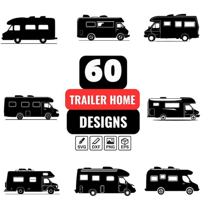 Trailer Home Svg Bundle, Trailer Home Png, Mobile Home Svg, Camper Svg ...