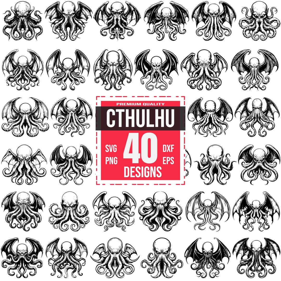 Cthulhu SVG Bundle, Cthulhu Design, Cthulhu Cut File, Gothic Svg,horror ...
