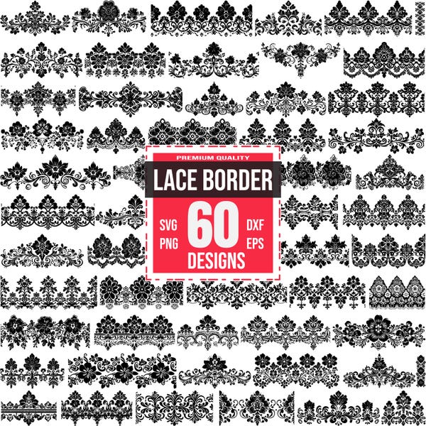 Lace Border Svg - Etsy