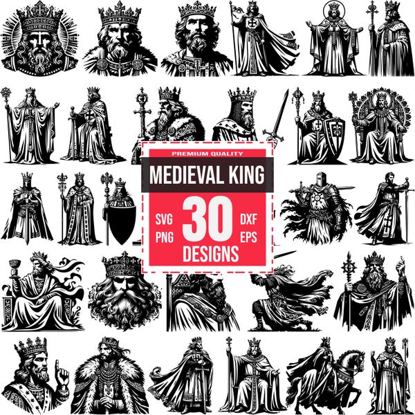 Medieval King Svg - Etsy UK