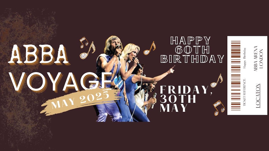 ABBA! Voyage - Happy Birthday - Downloadable - Fully Editable CANVA ...