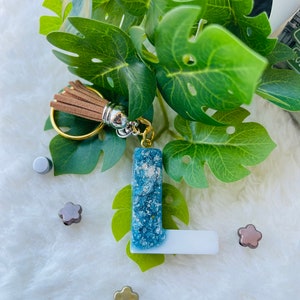 PERSONALISED Name Key Chain Custom Blue Letter Name Keychain With ...