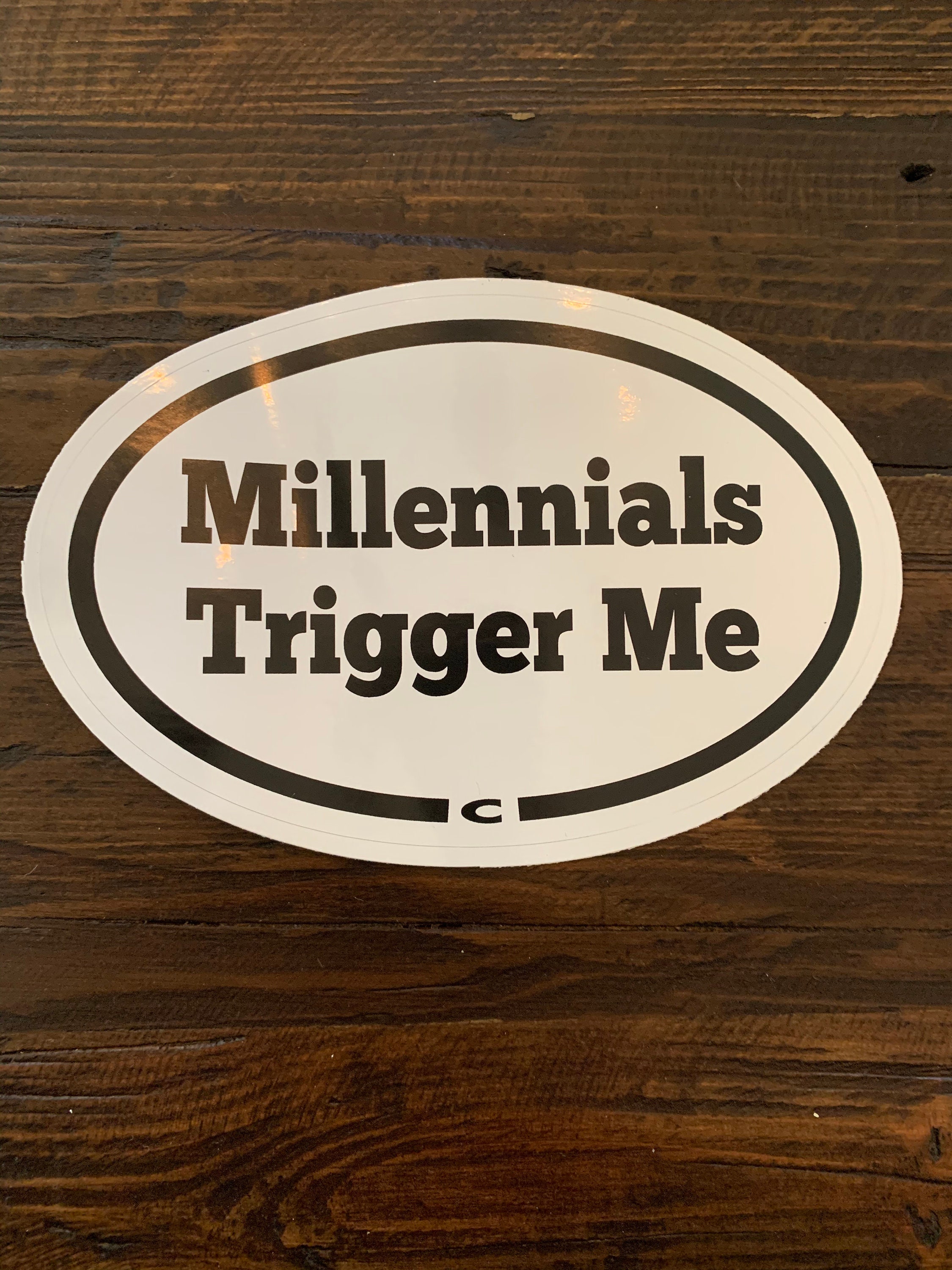 Bumper Sticker millennials Trigger Me - Etsy