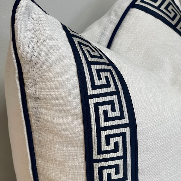 Greek Key Pillow - Etsy