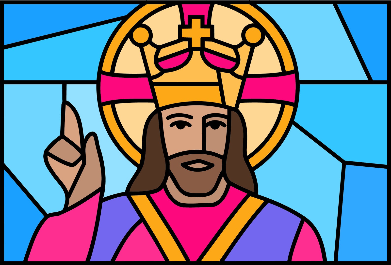 Religious - Stained Glass - Clip Art - Catholic - Church - Brochure ...