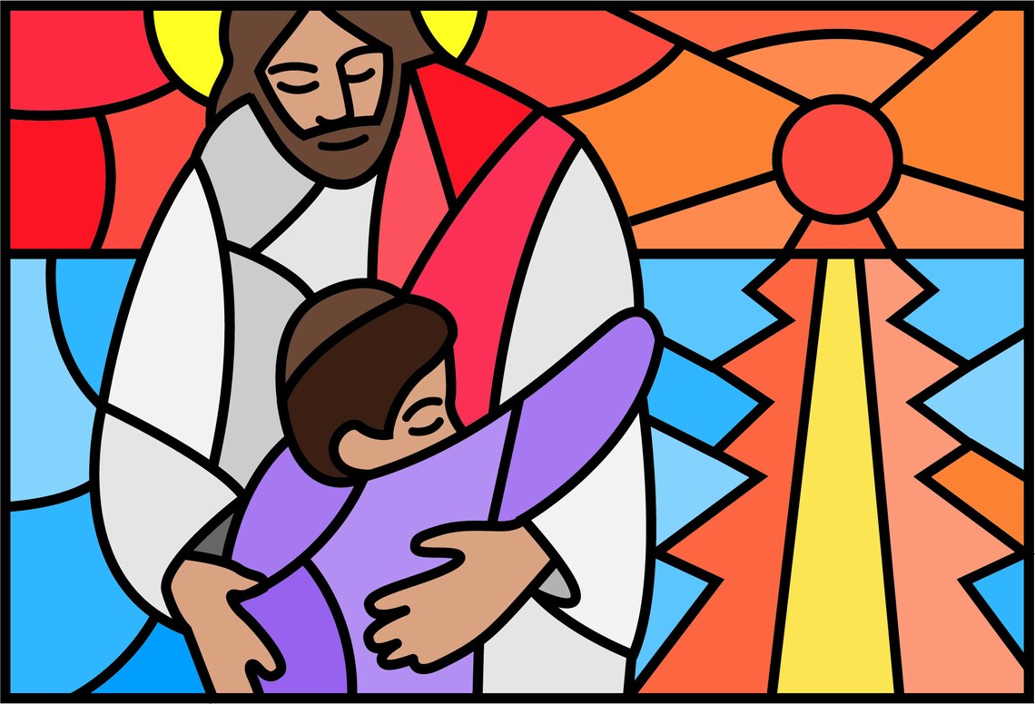 Religious Stained Glass Clip Art Catholic Church - Etsy