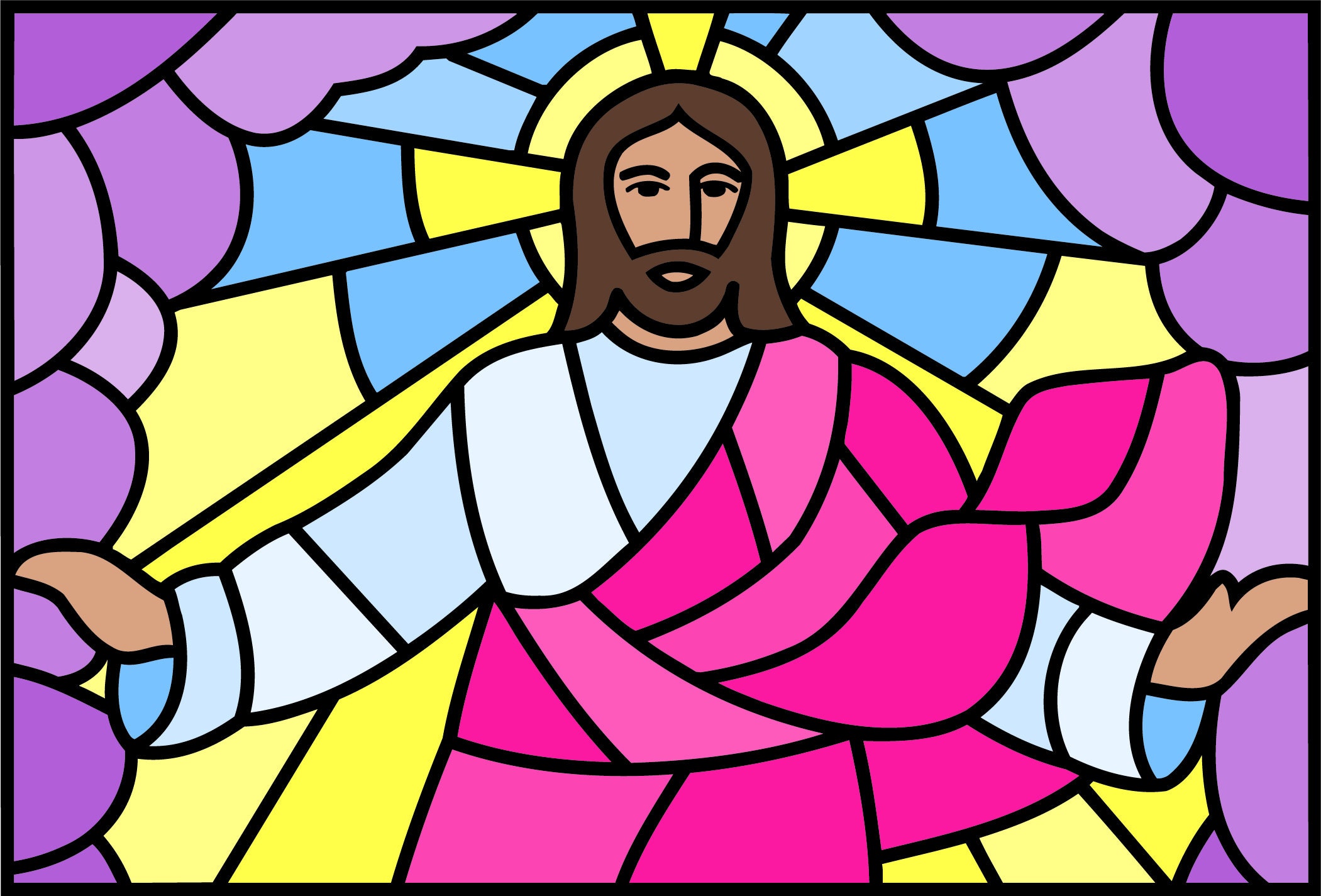 Religious - Stained Glass - Clip Art - Catholic - Church - Brochure ...