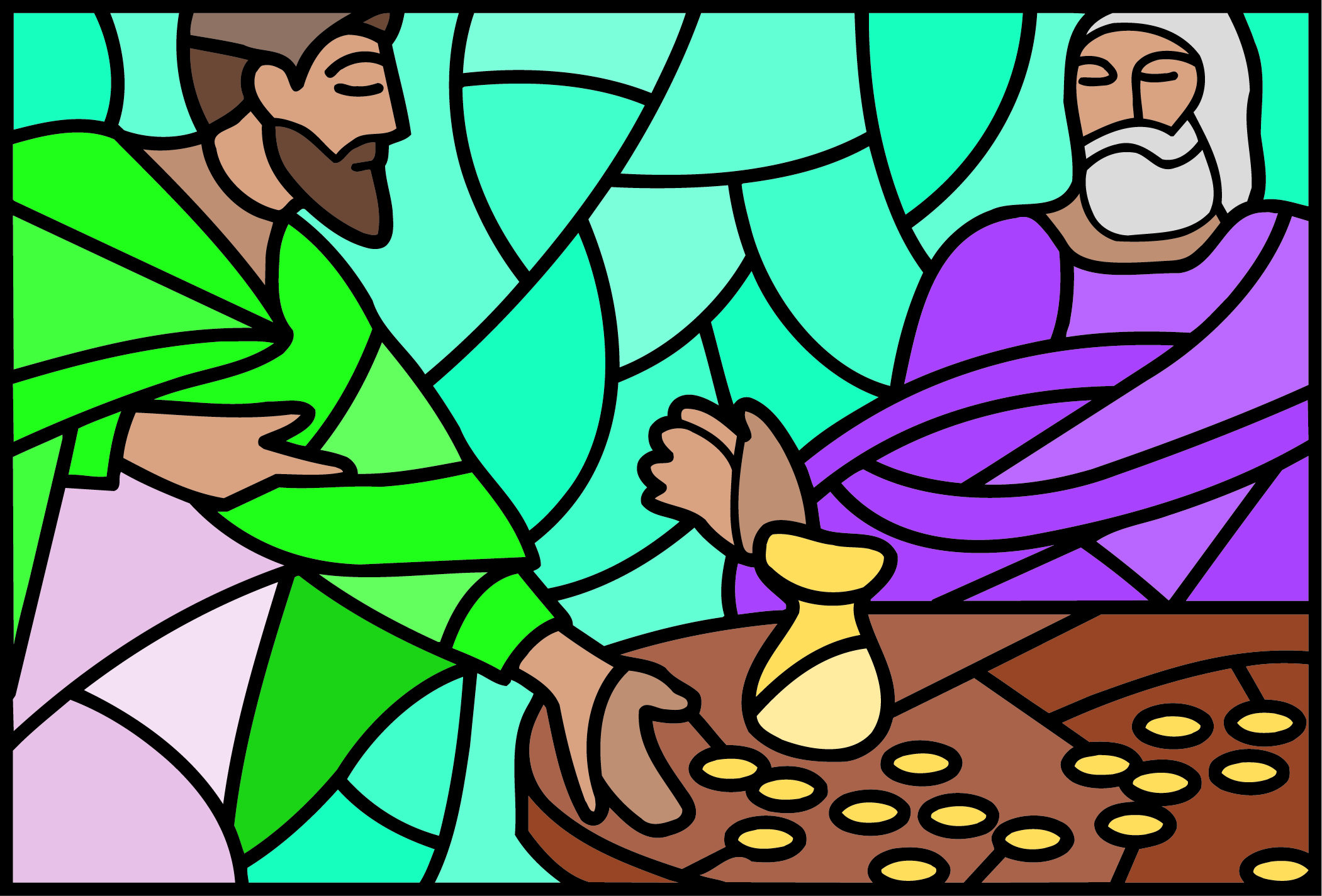 Religious - Stained Glass - Clip Art - Catholic - Church - Brochure ...