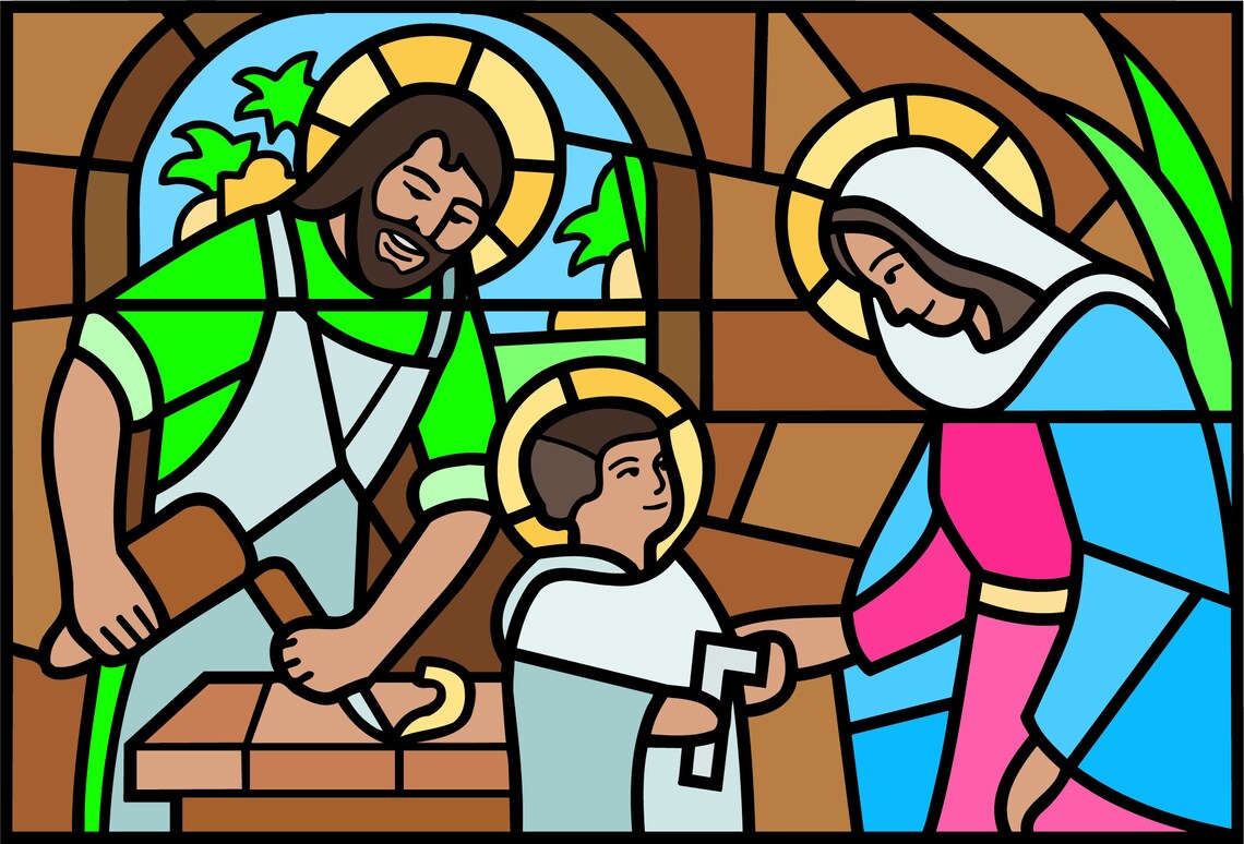 Religious Stained Glass Clip Art Catholic Church - Etsy