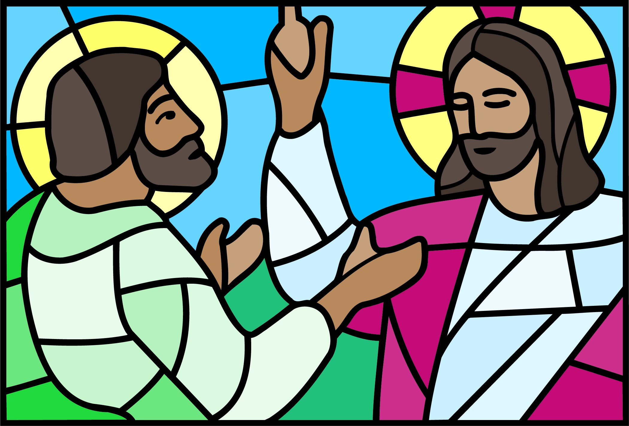 Religious - Stained Glass - Clip Art - Catholic - Church - Brochure ...