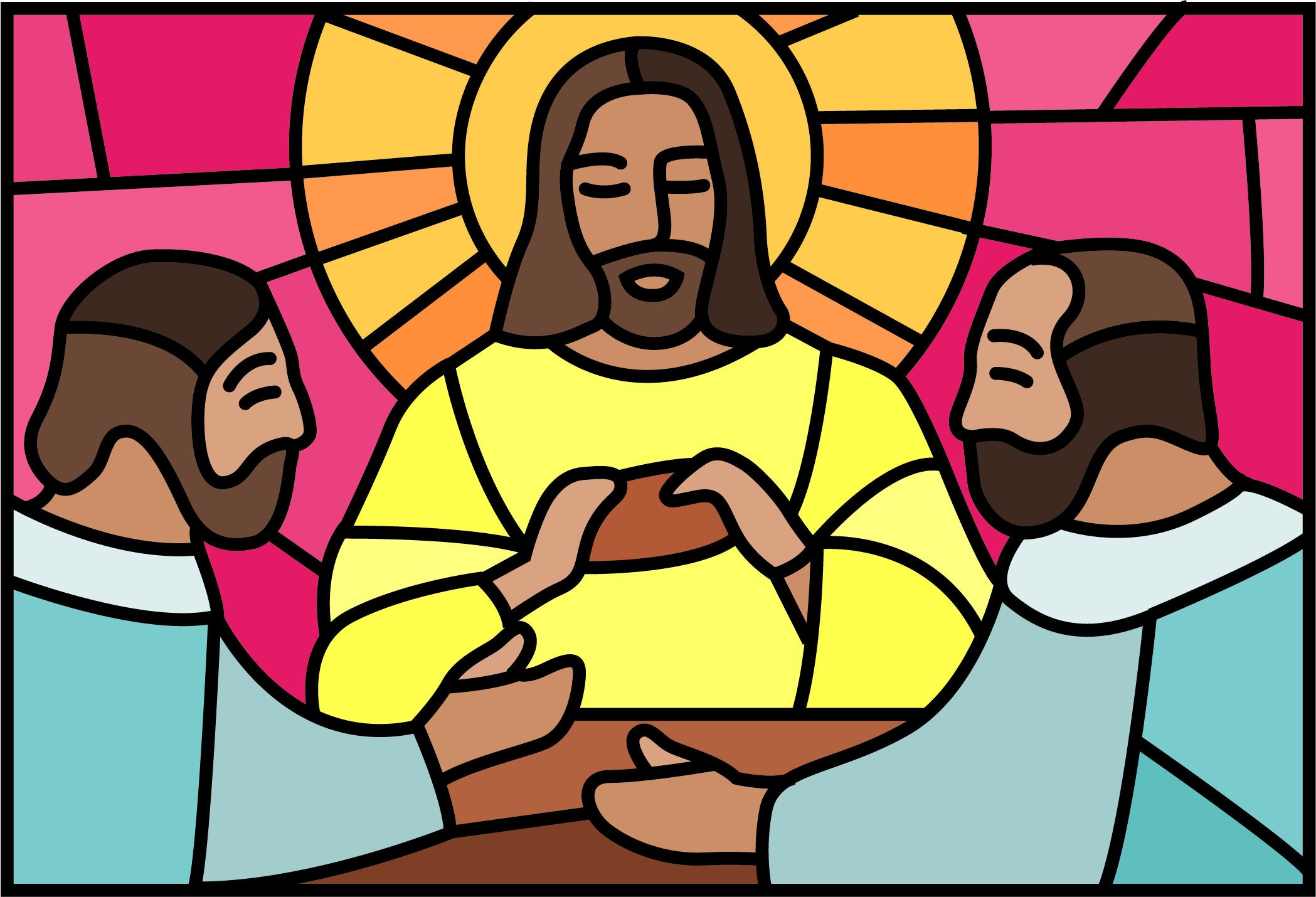 Religious - Stained Glass - Clip Art - Catholic - Church - Brochure ...