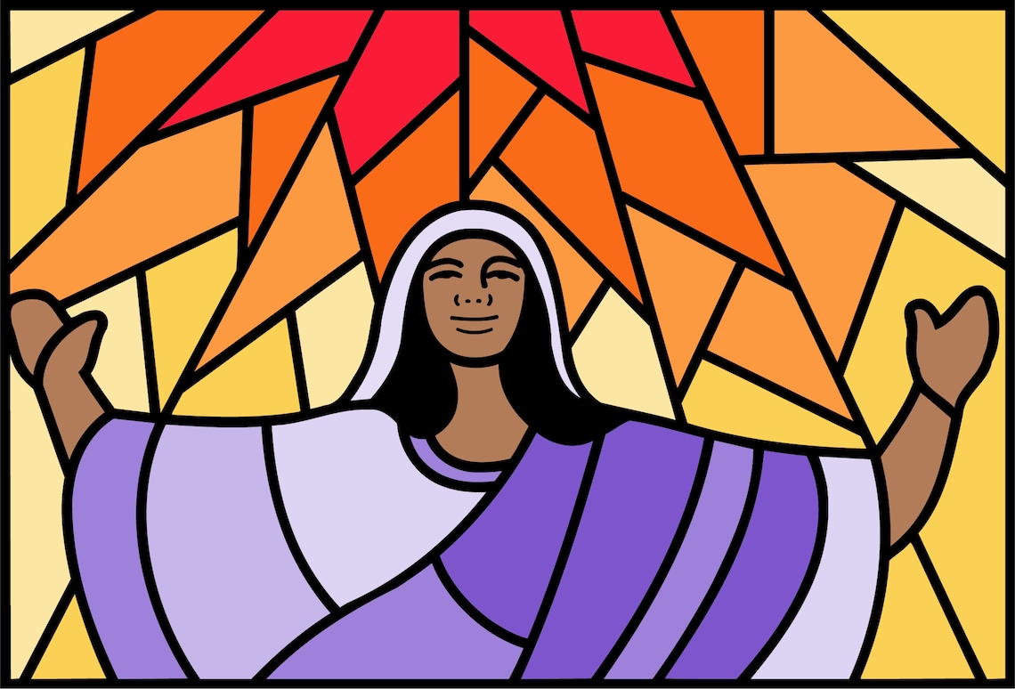 Religious Stained Glass Clip Art Catholic Church Brochure Scripture ...