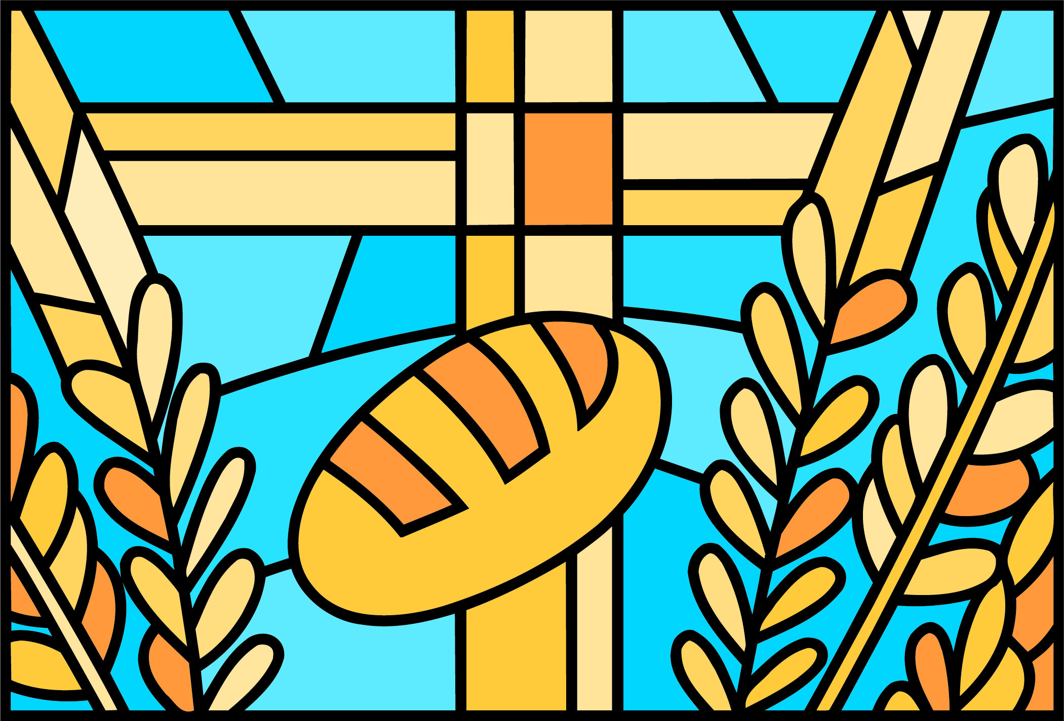 Religious - Stained Glass - Clip Art - Catholic - Church - Brochure ...