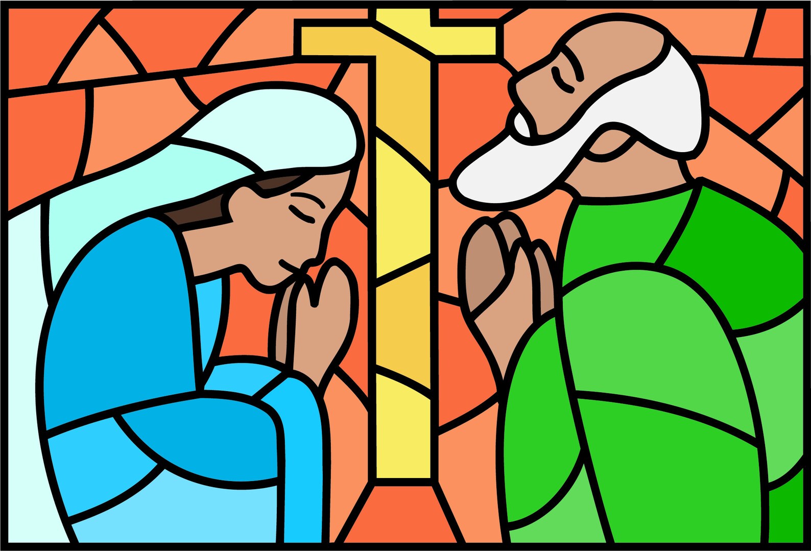 Religious - Stained Glass - Clip Art - Catholic - Church - Brochure ...