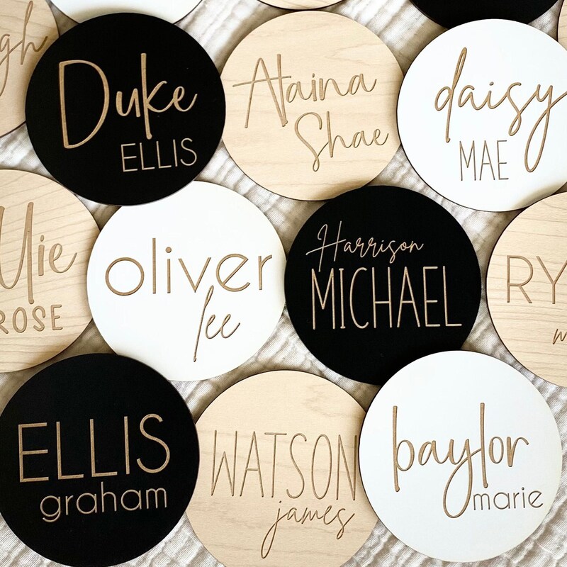 Round Nursery Sign - Etsy