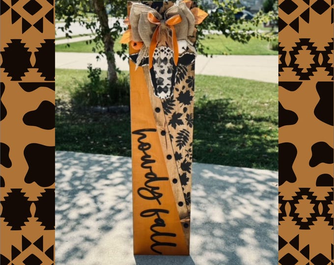 Howdy Fall Porch Leaner Sign, Fall Farm Theme Front Porch Decor - Etsy