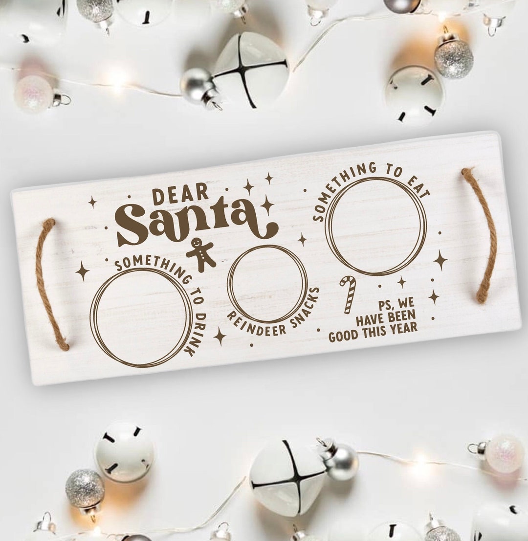 Santa Milk and Cookies Plate Christmas Holiday Santa and Reindeer Snack ...