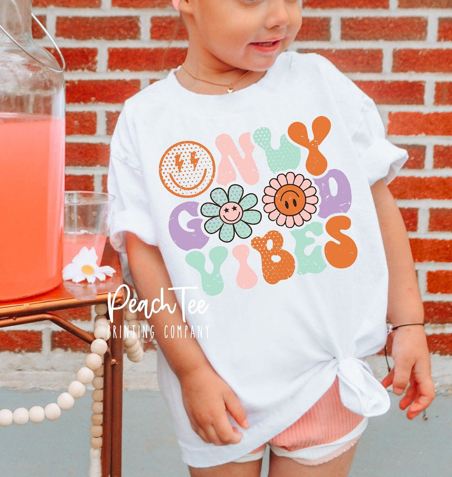 Good Vibes Kids Tee, Good Vibes Graphic Tee, Baby Graphic Tee, Happy ...