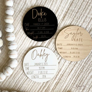 Engraved Baby Birth Announcement Sign, Photo Prop - Etsy