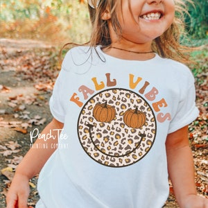 Fall Vibes Shirt, Retro Fall T-shirt, Kids Fall Shirt, Girls Fall ...
